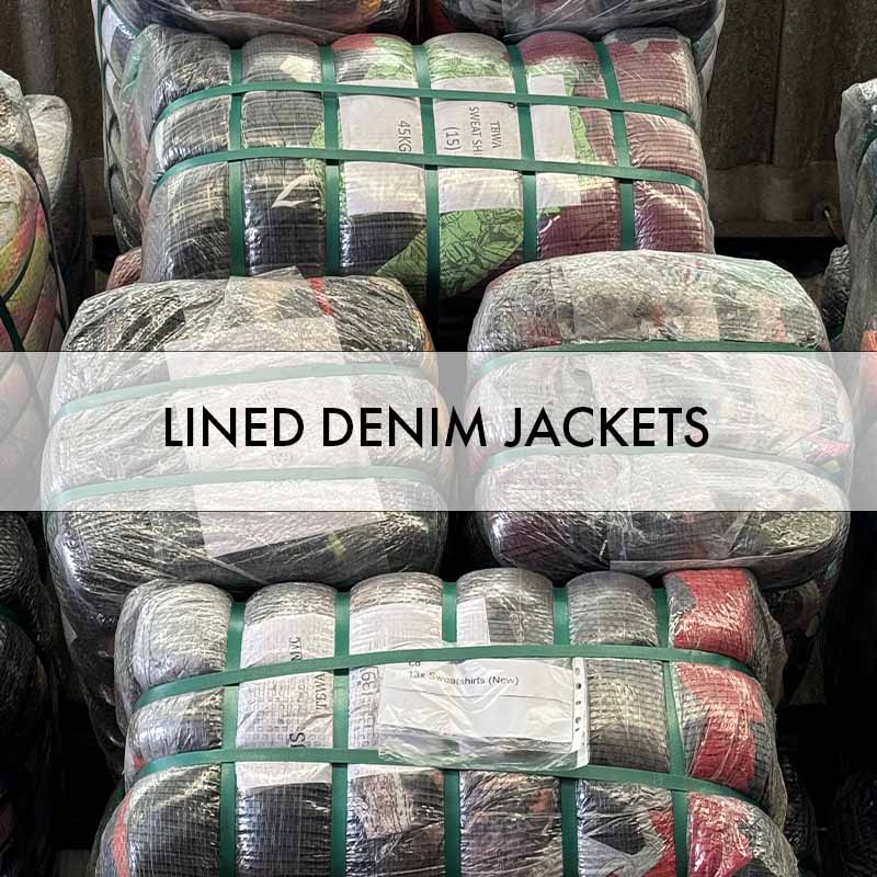 Vintage Lined Denim Jackets Wholesale Bale 45kg | UK Supplier ...
